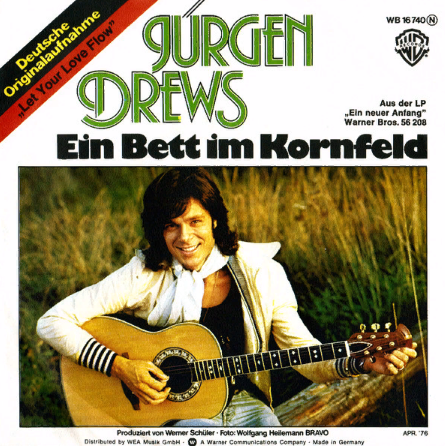 Jürgen Drews - Ein Bett im Kornfeld Noten für Piano downloaden für Anfänger Klavier.Easy SKU ...