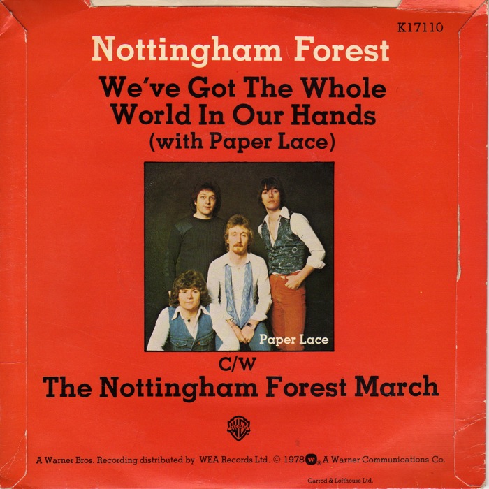 Paper Lace - We’ve Got the Whole World in Our Hands Noten für Piano ...