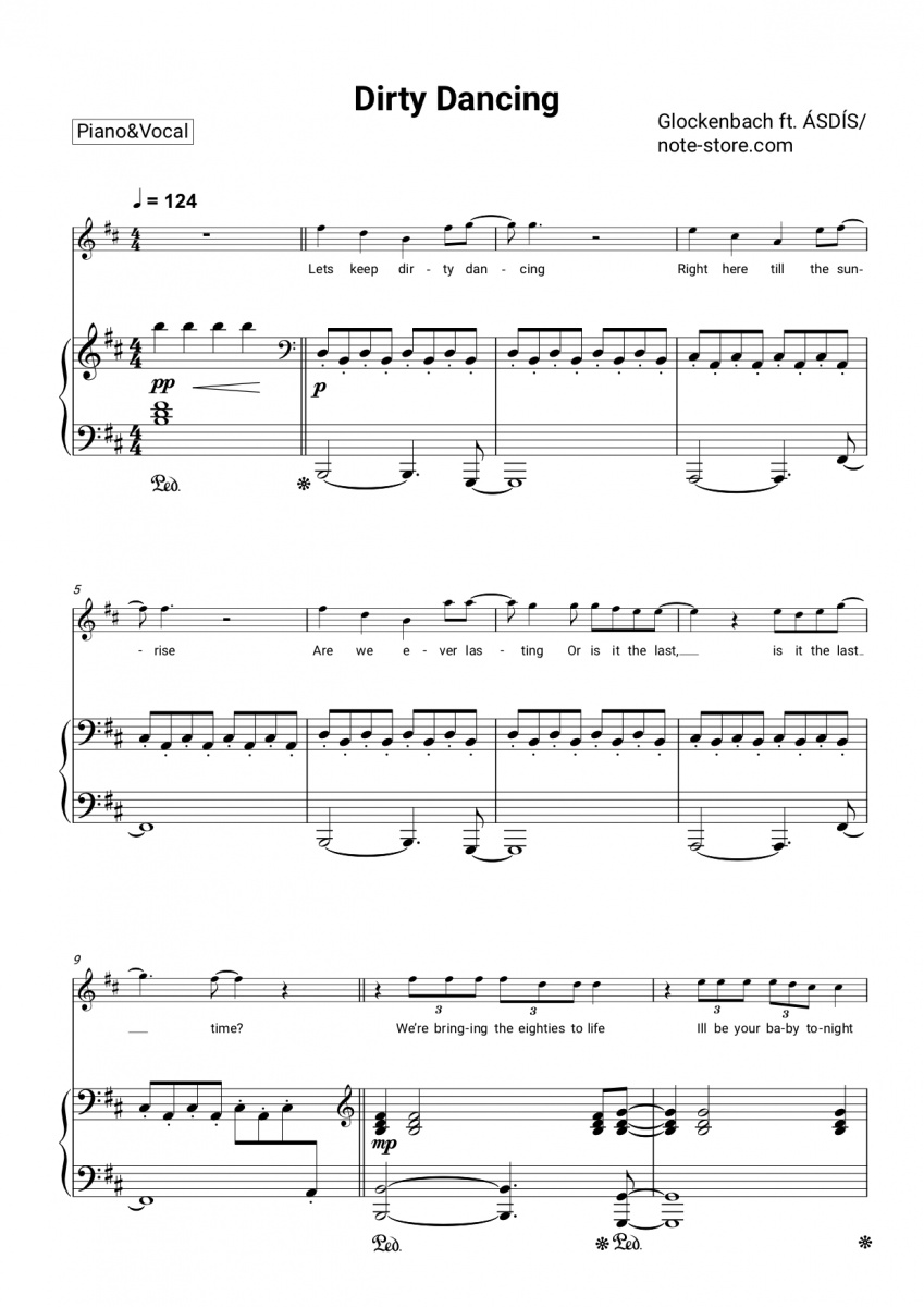 Glockenbach, AsdIs - Dirty Dancing Noten für Piano downloaden für ...